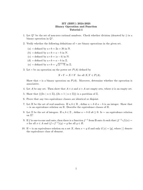 Binary Operation And Functions Pdf