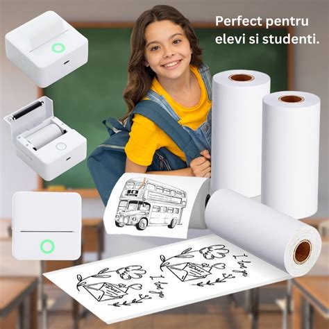 Преносим мини принтер Bluetooth приложение за телефон съвместим с Ios Android термо без