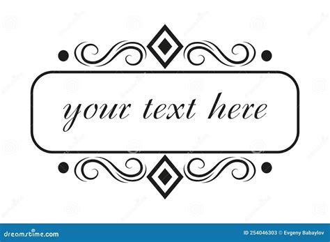 Template With Text Isolated Empty Field Vector Ornaments Stock Vector Illustration Of Ornate