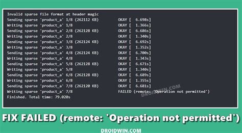 Fastboot Failed Remote Operation Not Permitted How To Fix Droidwin