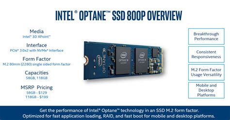 Intel Launches Optane SSD P Series For Mainstream Consumers