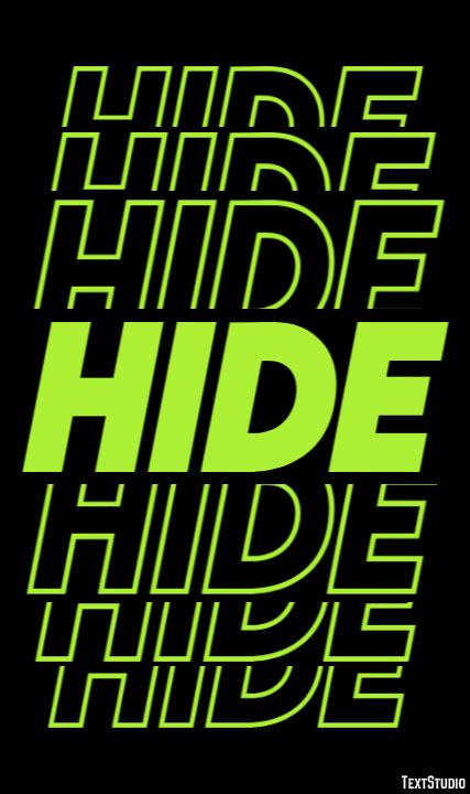 Hide Modern Stroke Text Effect Generator