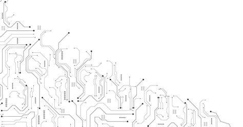 Premium Vector Gray Circuit Diagram On White Background Hightech Circuit Board Connection