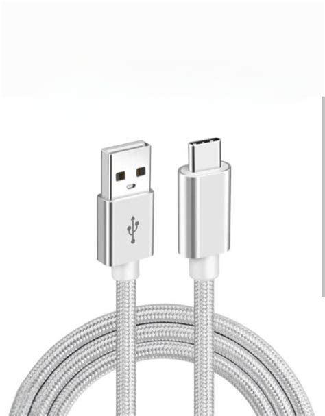 2 Meter Fast Charging Nylon Braided Usb To Usb Type C Data Cable Silver Shop Today Get It