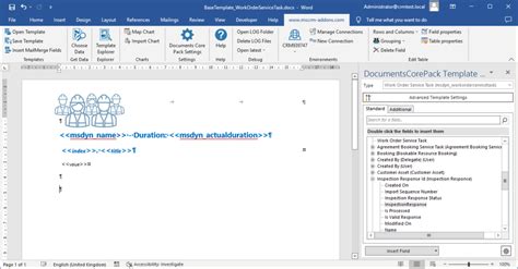 create an inspection report for a work order service task