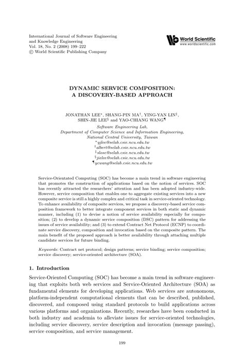 Pdf Dynamic Service Composition A Discovery Based Approach