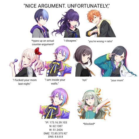 “nice argument unfortunately ” project sekai edition vocaloid silly
