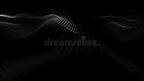 Dynamic Wave Of Glowing Particles Data Flow Information Concept Of