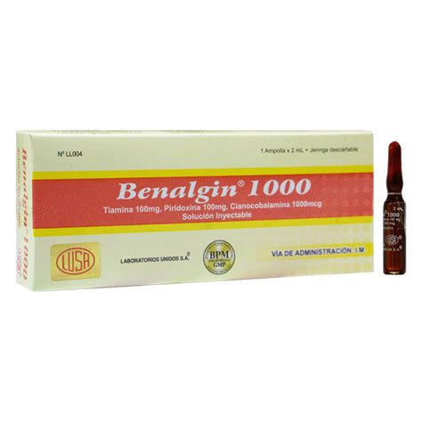 Benalgin 1000 Solución Inyectable Inkafarma