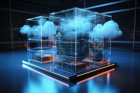 Premium Ai Image Data Center And Server Room Technology Background
