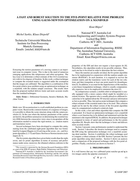 pdf a fast and robust solution to the five pint relative pose problem