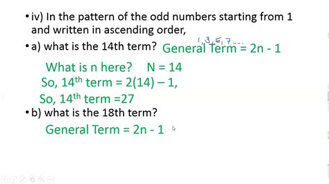 Explanation On Odd Number Pattern Question Grade 08 Youtube