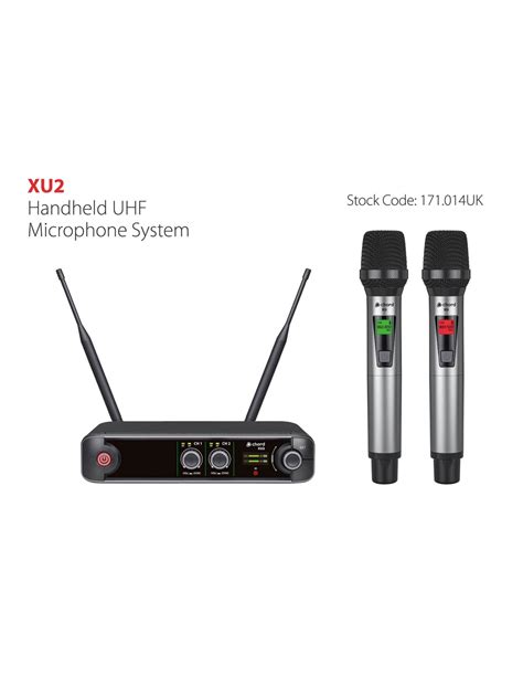 Xu2 H Sistema Inalámbrico Pll Diversity Uhf Con 2 Micrófonos De Mano