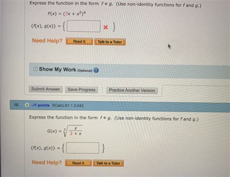 Solved Express The Function In The Form Fog Use