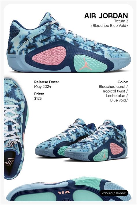 Air Jordan Tatum 2 «bleached Blue Void Navy Basketball Shoes With
