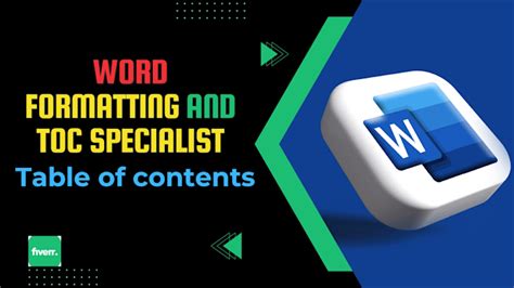 create professional clickable table of contents for ms word by
