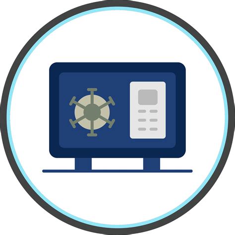 Safe Box Flat Circle Icon 38831137 Vector Art At Vecteezy