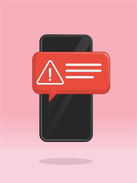 Smartphone Triangle Notification App Warning 51182409 Vector Art At