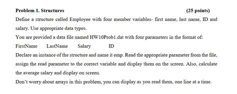 Define A Structure Called Employee With Four Member