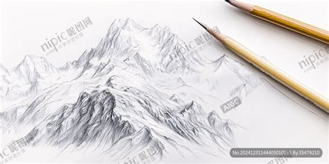 Ai创作图山手绘 铅笔素描水墨山水 远山素描 画写意山 笔刷山峰 手绘雪山 山脉手绘 素描山 手绘山 素描山水 手绘山景 雪山线稿 手绘山峰