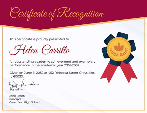 Free School Transfer Certificate Template To Edit Online