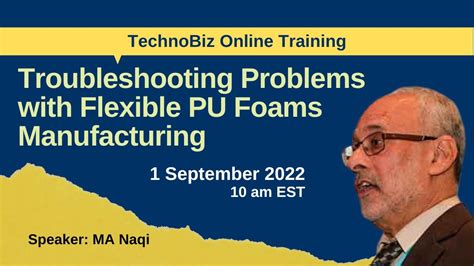 Online Training Troubleshooting With Flexible Pu Foams Manufacturing