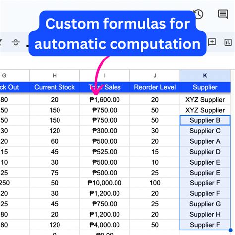 Sari Sari Store Sales And Inventory Tracker Downloadable Template