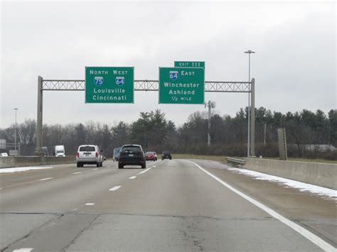 Kentucky Interstate 75 Northbound Cross Country Roads