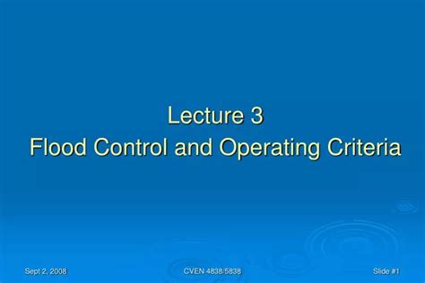 ppt understanding reservoir operations for flood control powerpoint presentation id 6619750
