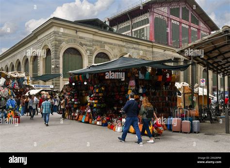 The Central Market Of San Lorenzo With Stands Selling The Typical