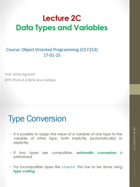 Lecture 2c Data Types And Variables Pdf Integer Computer Science