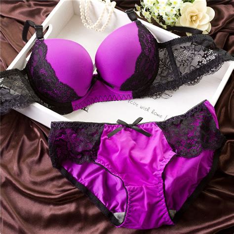European American Fashion Lace Push Up Bra Set Sexy Underwear Women