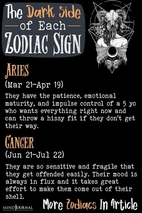 the dark side of each zodiac sign