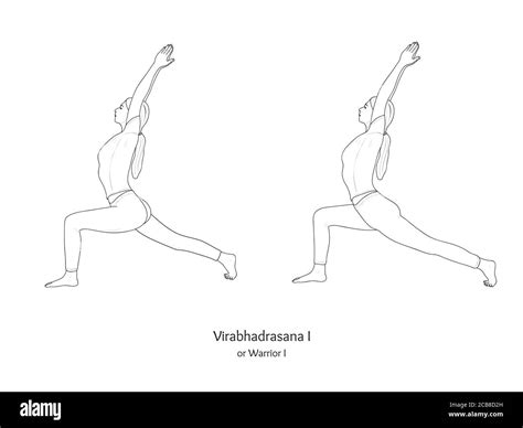 Yoga Silhouette Warrior 1