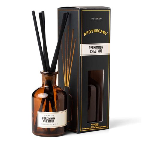 Apothecary Amber Glass Reed Diffuser Persimmon Chestnut Wonderly Home