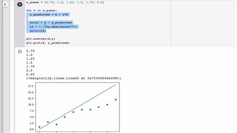 Linear Regression For Loops And Lists Youtube