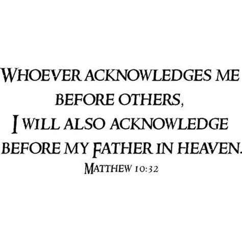 Matthew 1032 Bible Verse Vinyl Wall Decal By Scripture Wall Art 11