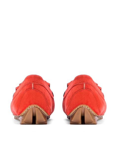 Czerwone Mokasyny Damskie Norma