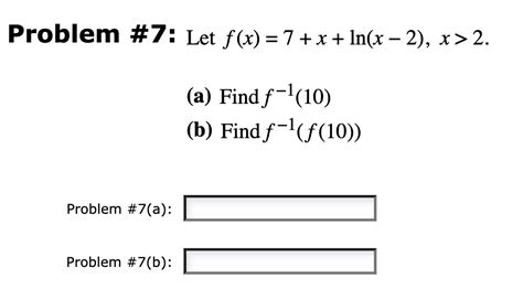 Solved Problem Let F X X Ln X X A Find Chegg Com