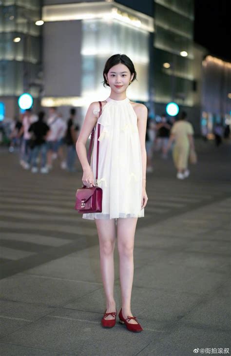 China Street Pho Street Fashion White Dress Street Style Summer