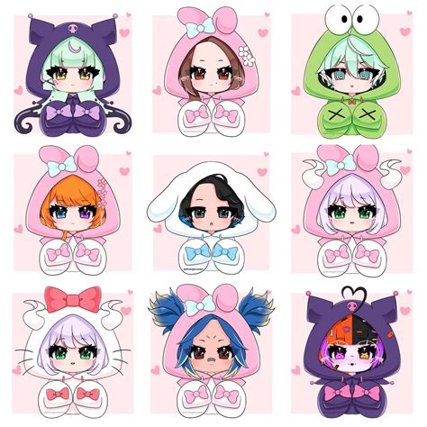 Divergenceart💜commissions Open💜 On Twitter Sanrio Chibi Ych I Made