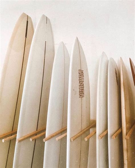 Surfboard Collection On Display Neutral Beachy Aesthetic Beachy