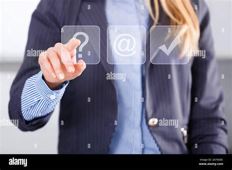 Female Testing Digital Monitor And Touchscreen In The Megapolis Stock Photo Alamy
