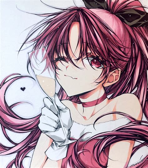Sakura Kyoko Mahou Shoujo Madoka Magica Drawn By Misteor Danbooru