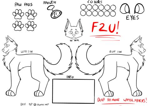 F2u Wolf Base By Dawniesart On Deviantart