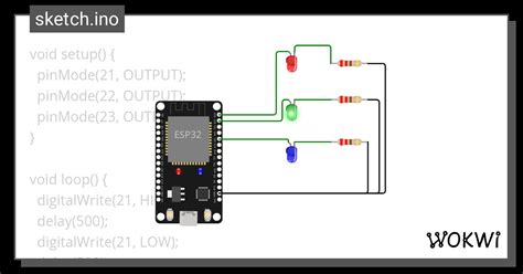 Esp32led Wokwi Esp32 Stm32 Arduino Simulator