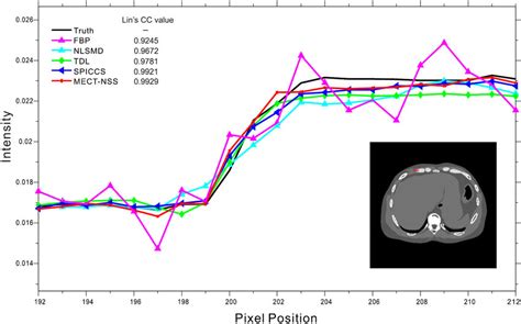 Profile Comparison Among The Different Algorithms Along The Red Line