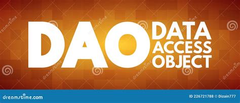 DAO Data Access Object Acronym Technology Concept Background Stock
