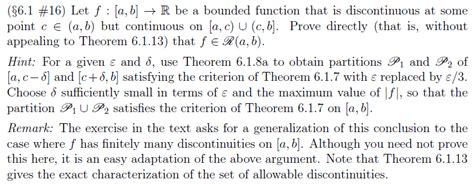 real analysis proof that f is riemann integrable mathematics stack