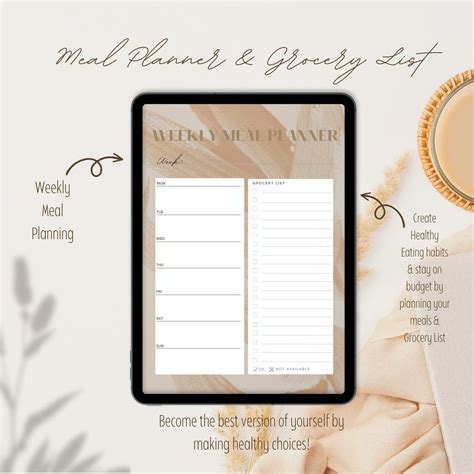 Boho Aesthetic Digital Planner Hyperlinked Planner Etsy